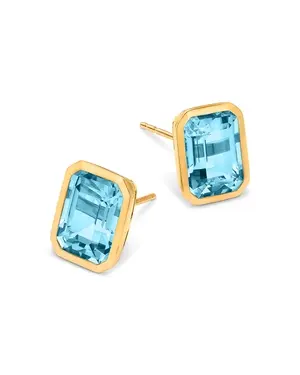 Bloomingdale'S Topaz Stud Earrings In 14k Yellow Gold