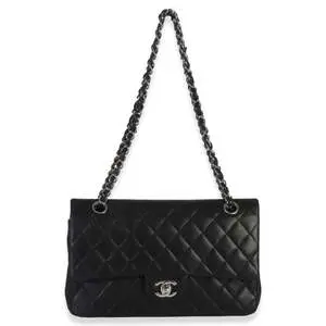 Chanel Quilted Lambskin Classic Flap Bag - Black