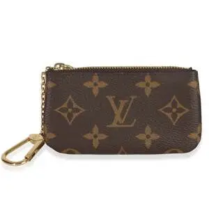 LOUIS VUITTON Monogram Canvas Key Pouch - Brown