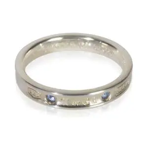 Tiffany & Co. Sterling Silver Sapphire 1837 Narrow Ring - Sterling_silver