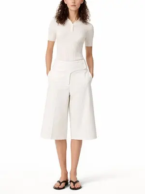 Ami Belted Bermuda Shorts - White