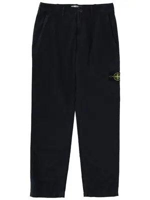 Stone Island Logo Patch Pants - Blue
