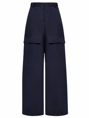 Stella McCartney Cotton Cargo Pants - Blue