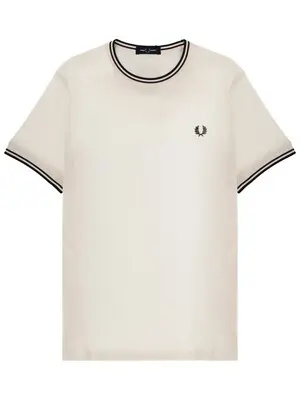 Fred Perry T-shirt With Logo - Ivory