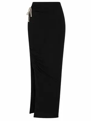 Rick Owens Fitted Skirt With Slit - Black