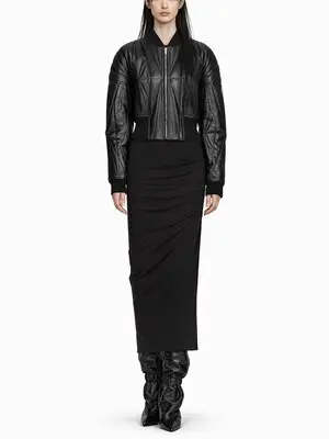 Rick Owens Fitted Skirt With Slit - Black