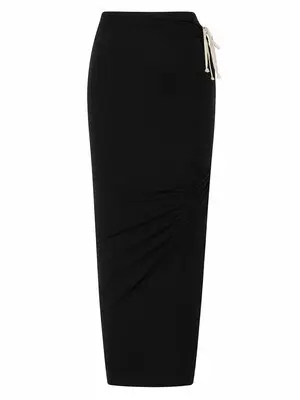 Rick Owens Fitted Skirt With Slit - Black