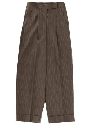 Max Mara Pinstripe Pants - Brown