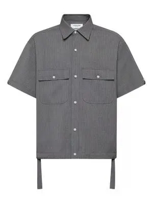 Thom Browne Seersucker Short-sleeve Shirt - Grey