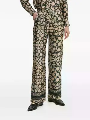 LA PETITE FRANÇAISE Floral Print Trousers - Neutrals