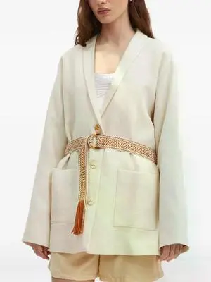 LA PETITE FRANÇAISE Voyelle Button Pocket Cardigan