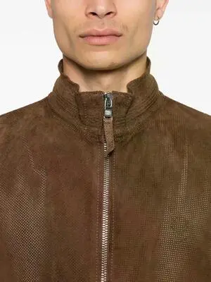 THE JACK LEATHERS Zip-up Suede Jacket