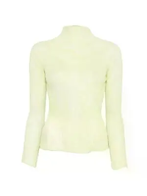 Issey Miyake Ruffled Long-sleeve T-shirt - Green