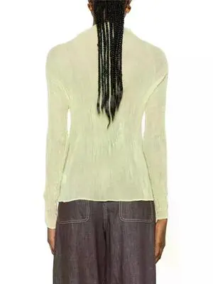Issey Miyake Ruffled Long-sleeve T-shirt - Green
