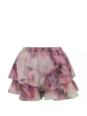 MARANT ETOILE Cadia Printed Ruffled Mini Skirt