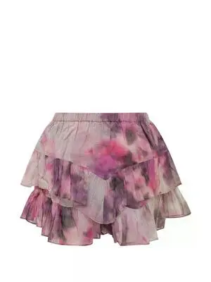 MARANT ETOILE Cadia Printed Ruffled Mini Skirt