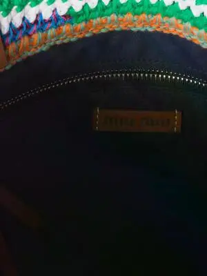 Miu Miu Crocheted Tote Bag - Blue