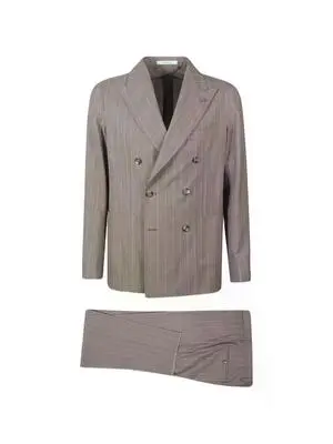 Tagliatore Pinstripe Double-breasted Suit - Brown