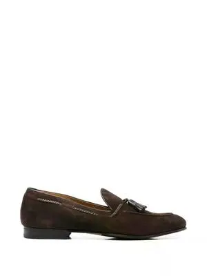 CALCE Tassel Trim Loafers - Brown