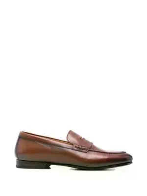 CALCE Penny Strap Loafers - Brown