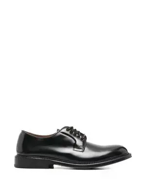CALCE Lace-up Flat Derby Shoes - Black