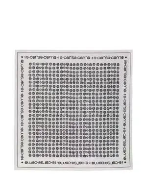 10 CORSO COMO Spot Pattern Scarf - White