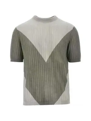 Emporio Armani Textured Knit Sweater - Grey