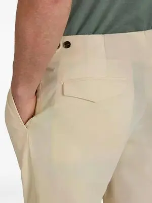 Incotex Pleated Tapered Cotton Trousers - Neutrals