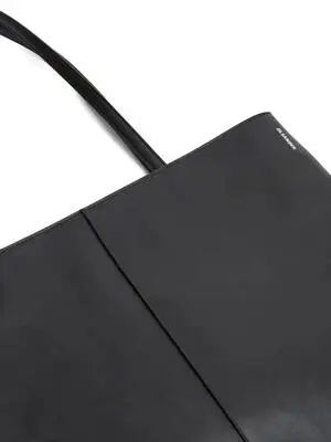 JIL SANDER Linea Leather Tote Bag - Black