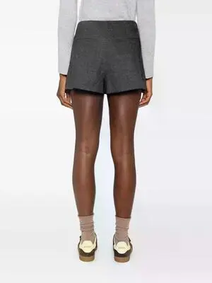 Sandro Pleated Belted Shorts