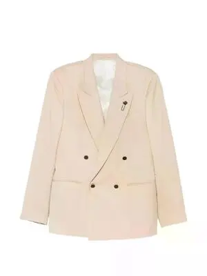 LARDINI Double-breasted Blazer - Neutrals