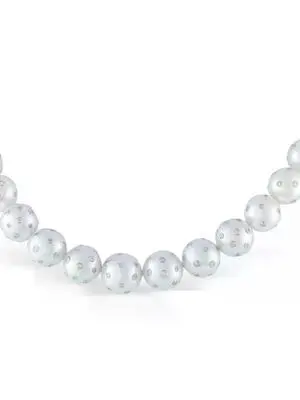 LB EXCLUSIVE Diamond And Pearl Necklace - Silver