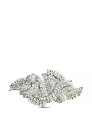 LB EXCLUSIVE Diamond Geometric Brooch - Silver