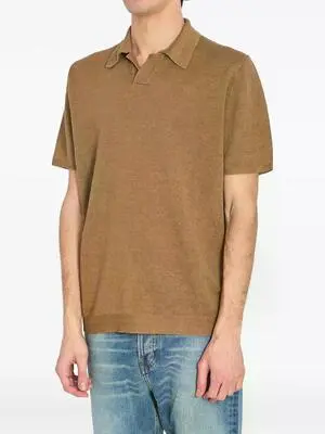 ROBERTO COLLINA Ribbed Short-sleeve Polo Shirt - Green