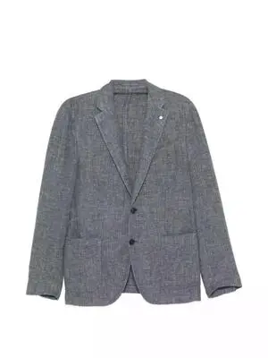 LUIGI BIANCHI Button Pin Blazer - Blue