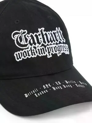 Carhartt Work In Progress Embroidered Logo Baseball Cap - Black