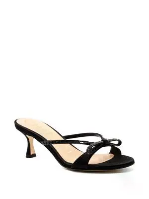 CHANTAL Jewel-effect Appliqué Satin Sandals