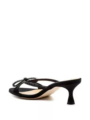 CHANTAL Jewel-effect Appliqué Satin Sandals
