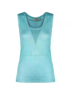 Pho Firenze Sleeveless Round-neck Top - Blue