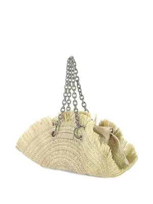 Blumarine Fringed Tote Bag - Neutrals