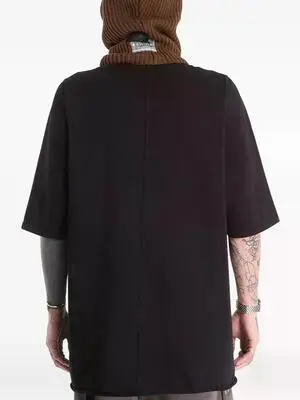 Rick Owens Jumbo Ss Graphic-print Raw-cut T-shirt - Brown