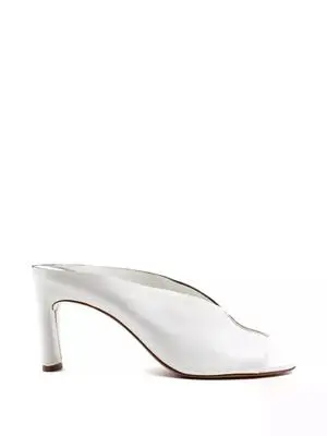 DEL CARLO Open-toe Leather Mules