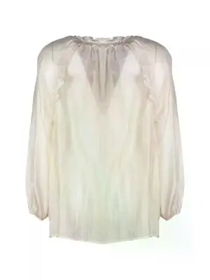 Pho Firenze Ruffled Gathered Blouse