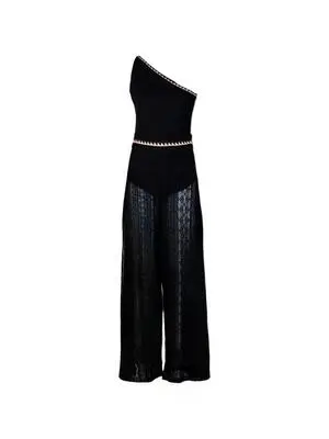 Pho Firenze One-shoulder Jumpsuit - Black