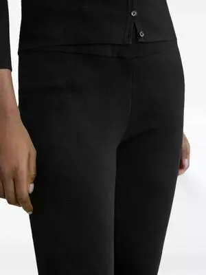 TOTEME Capri Knit Leggings - Black