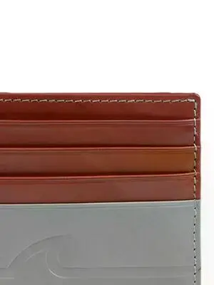 Paul & Shark Fin-embossed Leather Card Holder