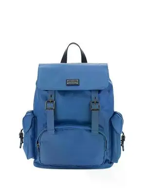 Paul & Shark Milano Leather-trim Backpack - Blue