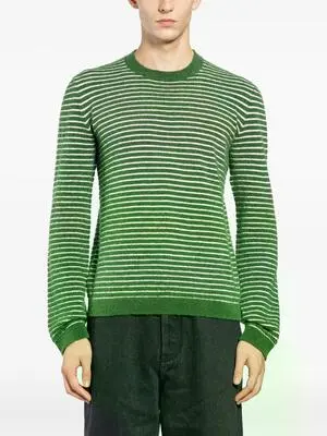 Loewe Striped Crew-neck Sweater - Green