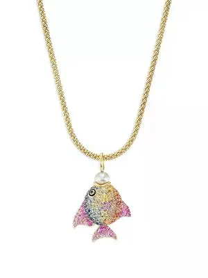 EMILY P. WHEELER Multi-stone Fish Pendant Necklace - Gold