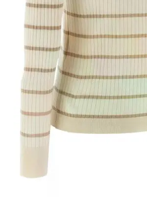 Max Mara Ribbed Striped Polo Top